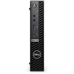 Dell Optiplex 7000 Micro Tower Desktop (2022) | Core i5-12400T - 256GB SSD Hard Drive - 16GB RAM | 6 cores @ 4.2 GHz Win 11 Pro Black (Renewed)