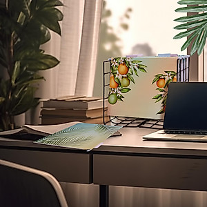 32 Colored Hanging File Folders with Tabs and Inserts, 8 Pretty Graphic Designs, 1/5 Cut Adjustable Tab, 9.3 x 11.7 Inches to Fit Letter Size Documents