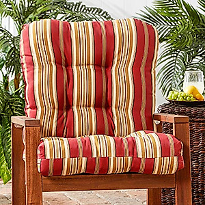 South Pine Porch Roma Stripe Seat/Back Combo Chair Cushion, 1 Count (Pack of 1)