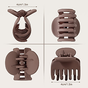 Small Claw Clips for Women Girls Double Row Teeth Medium Hair Clips Matte Claw Clips for Thin Hair No Slip Hair Clips for Short Hair Accessories