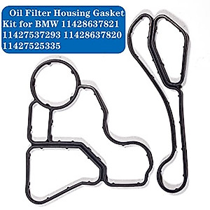 HIHIAV 11127582245 11127552280 Valve Cover Gasket &Gasket Maker 3oz,Camshaft Adjuster Eccentric Shaft Actuator Seal Oil Filter Housing Gasket BMW 128i 323i 328i 328xi 528xi 528i X3 X5 Z4 3.0L