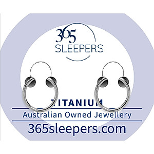 365 SLEEPERS 2 Pieces Titanium 16G Hinged Hoop Segment Septum Cartilage Helix Tragus Nose Ring Unisex Sleeper Earrings 6mm - 16mm