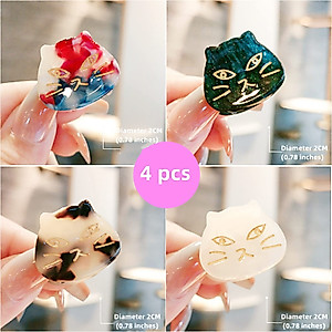Cute Cat Hair Clips for Women - Mini Hair Clips and Claw Girl Side Clips (4pcs)