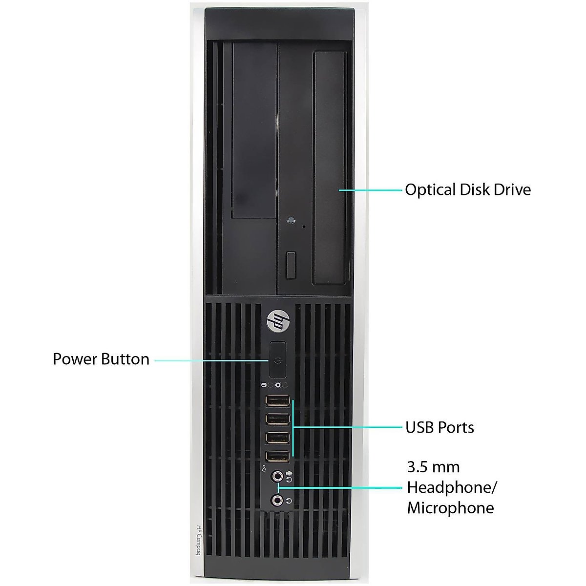 HP Elite Desktop Computer Tower PC, Intel Core i5, 4 GB Ram, 500 GB HDD (Upgrades Available) WiFi, DVD-RW, Complete PC with 17" Monitor, K.B & Mouse, Windows 10 (Renewed)