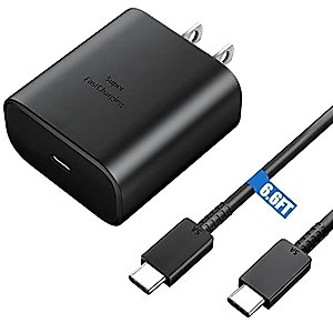 Fast Charger Type C,Samsung 45W USB C Charger Super Fast Charging Block with 6.6Ft Android Phone Charger Cable for Samsung Galaxy S23/S23 Ultra/S23 Plus/S22 Ultra/S22/S22+/S20Ultra/Note 10 Plus,Tab S8