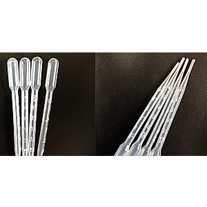 300PCS 3ML Plastic Transfer Pipettes,Disposable Graduated Transfer Pipettes Dropper for Essential Oil Mixture, Scientific Experiment, Make up Tool