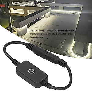 2 Pcs LED Strip Dimmer, DC 12-24V 4A Dimming On Off Switch Controller Light Switch Dimmer for Single Color Strip Light