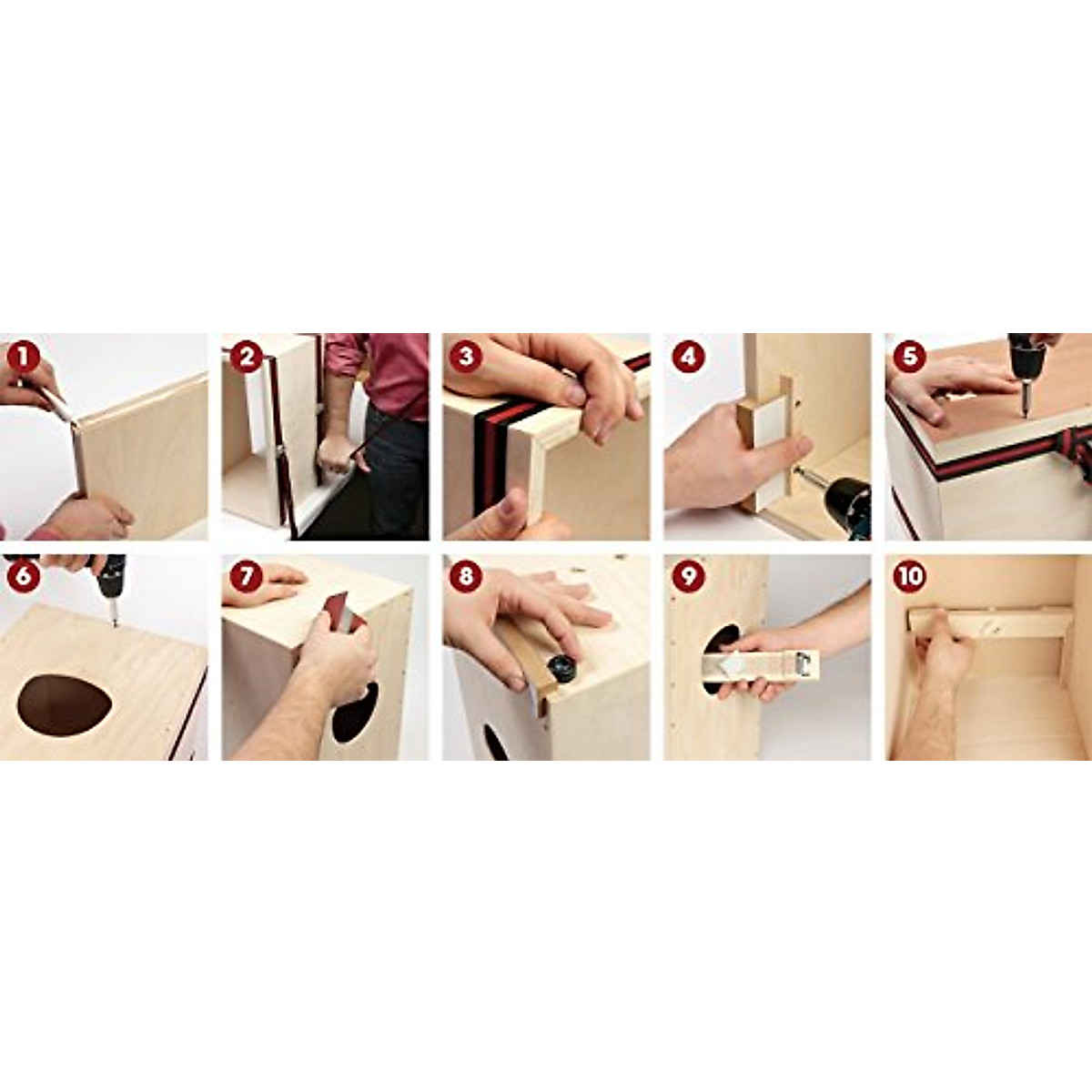 Sela SE 018 Snare Cajon Kit Medium with Instructions and Audio CD, (SE018)