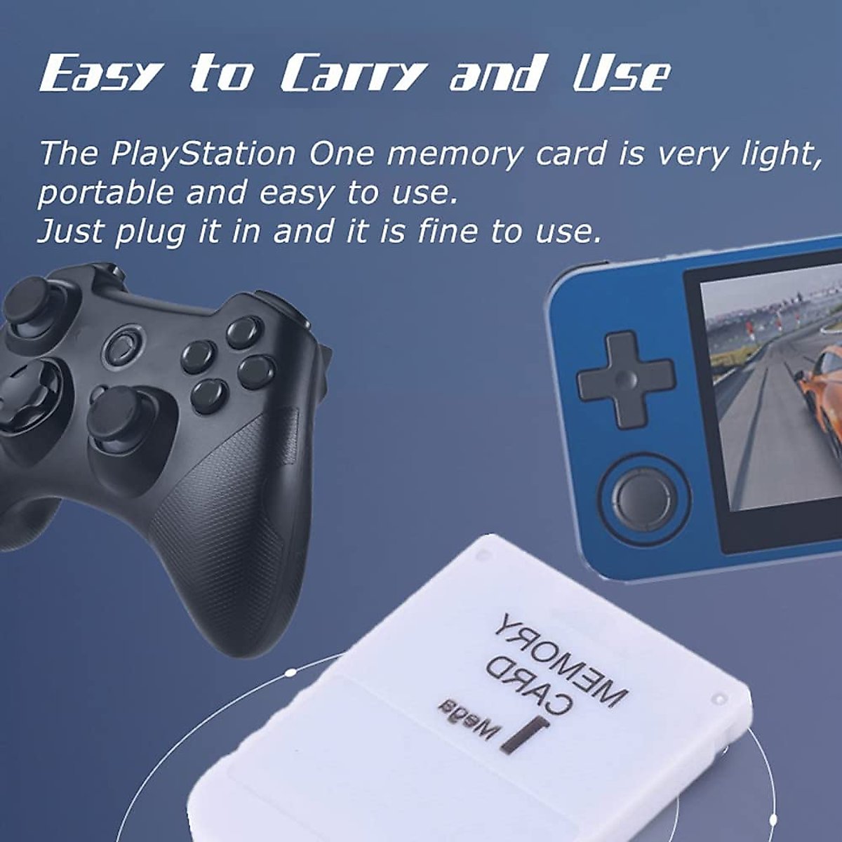 Memory Card Portable 1MB Memory Card Stick for Sony PS1 Compatible with Any One Games White [video game] [video game]