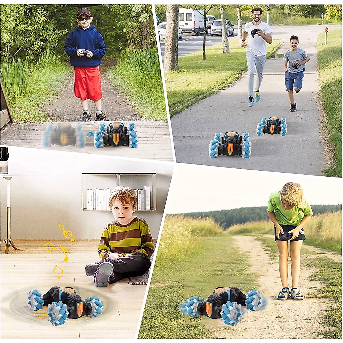 Remote Control Car,Gesture Sensing Car Hand Remote Controlled Car Stunt Crawler Double Sided Rotating 360 Rotating 2.4 GHz Remote Control Car Toy for Girls Boys