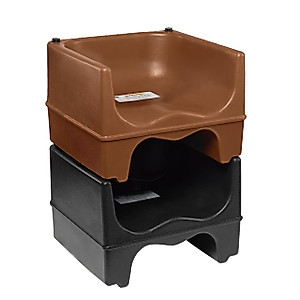 Seating Dual Height Plastic Booster - Booster Seat to Kitchen Chairs for Dining Table at Home or Restaurant, Durable Dining Feeding Chair, Booster Seat/Chair, Black (Highchair/Booster/Chair)