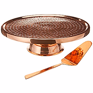 Godinger Cake Stand/Server, Copper Finish