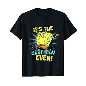 Mademark x SpongeBob SquarePants - Spongebob It's The Best Day Ever! Birthday Kids Spongebob T-Shirt