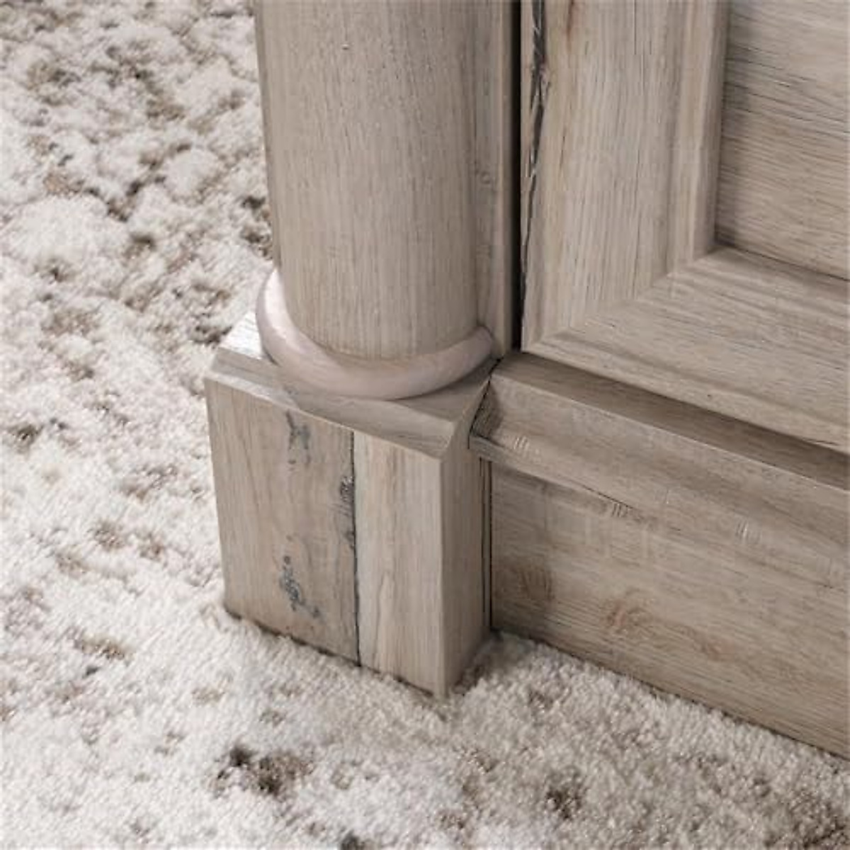 BOWERY HILL Contemporary Engineered Wood Computer Desk with File Drawer, 3 Additional Drawers, Adjustable Shelf, L-Shaped, Easy Assembly, for Home/Office, in Split Oak Finish