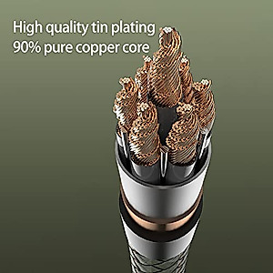 BGNTBUK Type C to Type C Cable 3A Super Fast Charge Braided Alloy LED Front Light Data Cable Suitable for Type C Charging Cable Usb3 Extension Cable 25 Ft