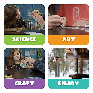 Make Your Own Solar-Powered Light-Up Wind Chime DIY Kit - STEM Toys Fun Science, Summer Easter Craft Gifts for Kids Year Old Boys & Girls Arts and Crafts - Kids Art Project, Kid Activities Kits