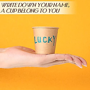 Honeydak 300 Pack 3 oz Kraft Paper Cups Disposable Bathroom Cups Espresso Cups Small Mouthwash Cups Brown Paper Cups Mini Paper Cups for Coffee Ice Cream Party Sundae, Yogurt, Soup, Tea(300 Pack)