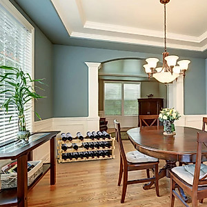 Finnhomy 18-Bottle Stackable Natural Bamboo Wine Display and Storage Rack