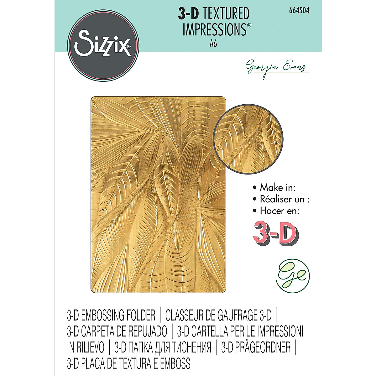 Sizzix 3D TEXTR IMPR Fall, Fallen Leaves