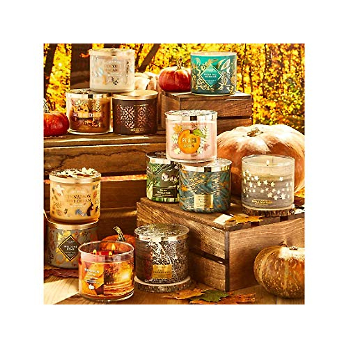 Bath & Body Works Leaves Scented Candle 14.5 Ounce 3 Wick