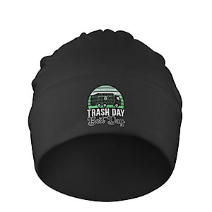 Trash Day Best Day Waste Management Garbage Truck Adults Beanie Hat Warm Outdoor Skull Chemo Watch Hat