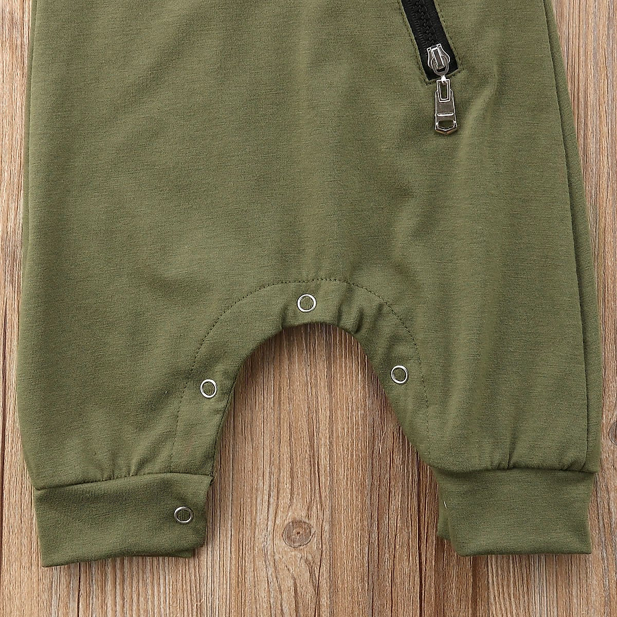 Sleeveless Newborn Baby Boys Girls Hooded Romper Green Jumpsuit Outfit Summer Zipper Casual Clothes (0-6 Months, Green)