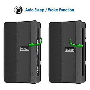 JETech Case for Amazon Fire HD 8 Tablet (8th / 7th / 6th Generation - 2018, 2017 and 2016 Release) Smart Cover with Auto Sleep/Wake (Black)