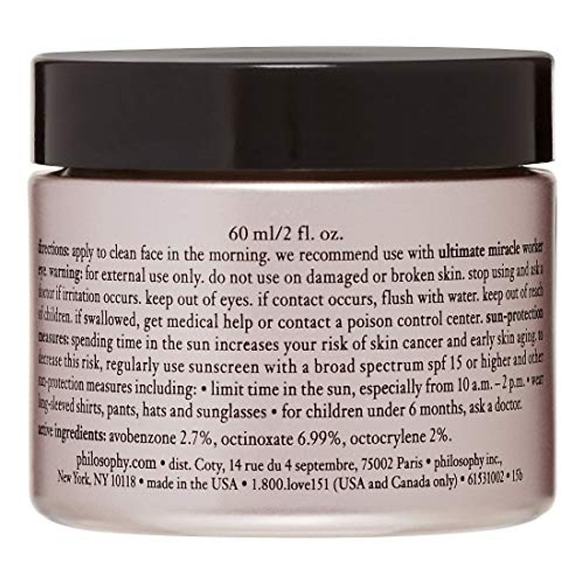 philosophy ultimate miracle worker multi-rejuvenating moisturizer- SPF, retinol & glycolic acid, 2 Fl. Oz.