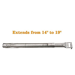 Dongftai 1" Dia Adjustable Burner (5-Pack) and Adjustable Crossover Tube (4-Pack) Extends from 14" to 19" BBQ Replacement Parts for Nexgrill, Brinkmann, Dyna-Glo, and Most Gas Grill Models