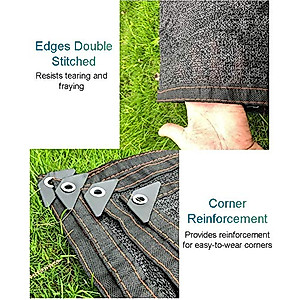 LXLA Privacy Fence Screening with Grommets - Sun Fencing Screen Cover for Balcony, Patio, Deck - Black (Size : 12m x 12m)