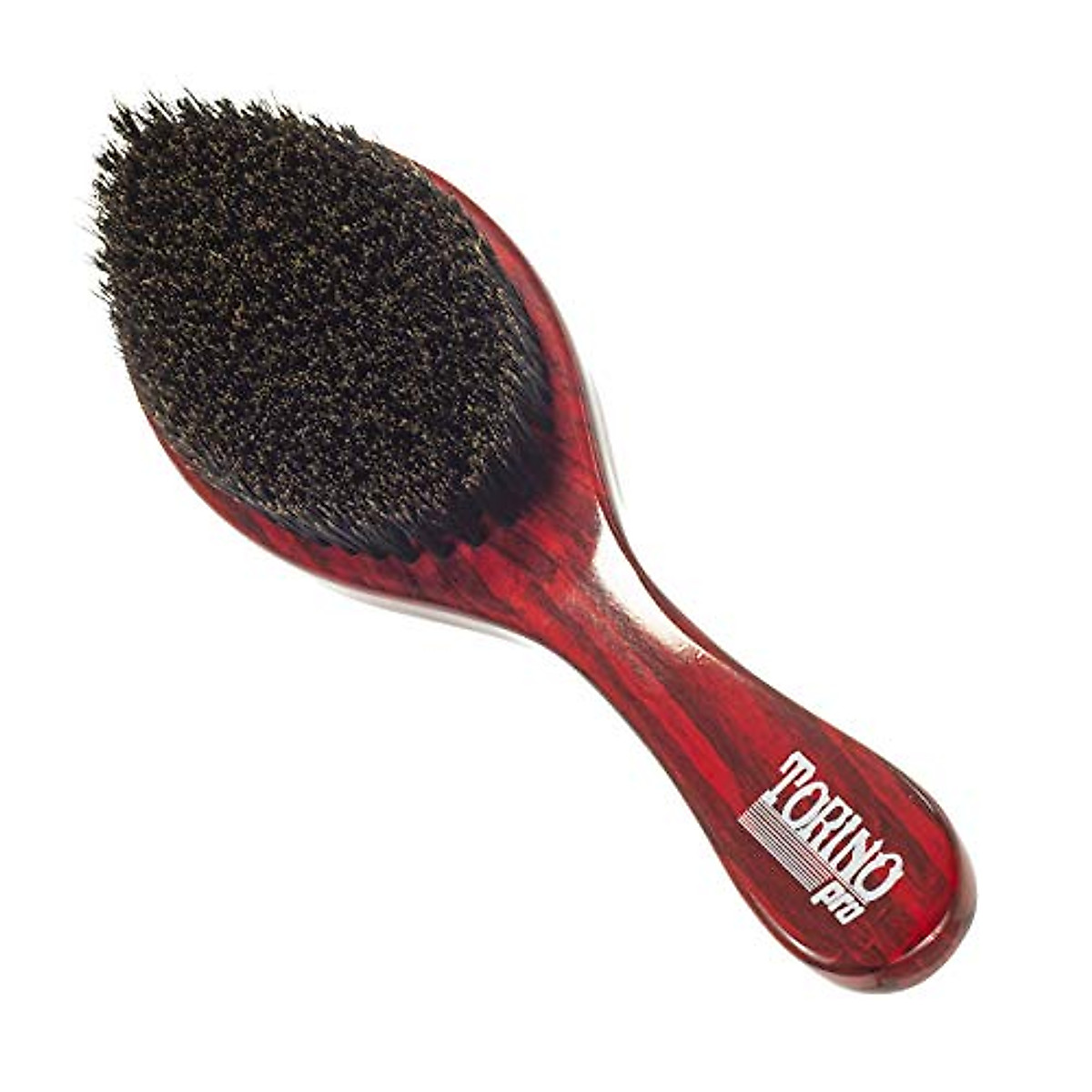 TORINO PRO WAVE BRUSHES BY BRUSH KING Wave Brush #11- Medium Soft Curve Wave Hair Brush for Men, 100% Boar Bristles, Great for Fresh Cuts and Thinning Hair, For 360 Waves