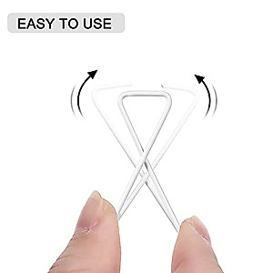 60 Pieces Drop Ceiling Hooks Clips Ceiling Tile Hooks Drop Ceiling Clips for Hanging Classroom Ceiling Hangers Suspended Tile Hanger for Classroom Office Home Wedding Decorations (White, 60 Pcs)