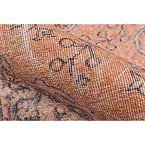 Momeni Rugs Afshar Traditional Medallion Area Rug x, 2'3" x 7'6" Runner, Copper