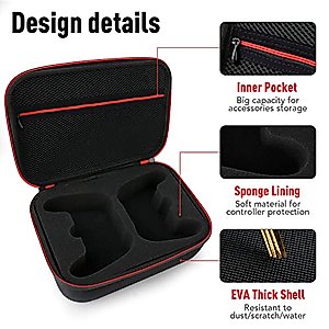 Younik Controller Carrying Travel Case, Protective Hard Case for 2 Controllers, Compatible with PS-5, PS-4, X-Box 1, Switch Pro and Other Universal Sized Controllers