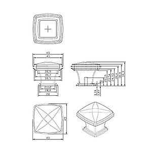 Richelieu Hardware BP81045195 Charlemagne Collection 1 11/16-inch (43 mm) x 1 11/16-inch (43 mm) Brushed Nickel Transitional Cabinet and Drawer Knob for Kitchen, Bathroom, and Furniture