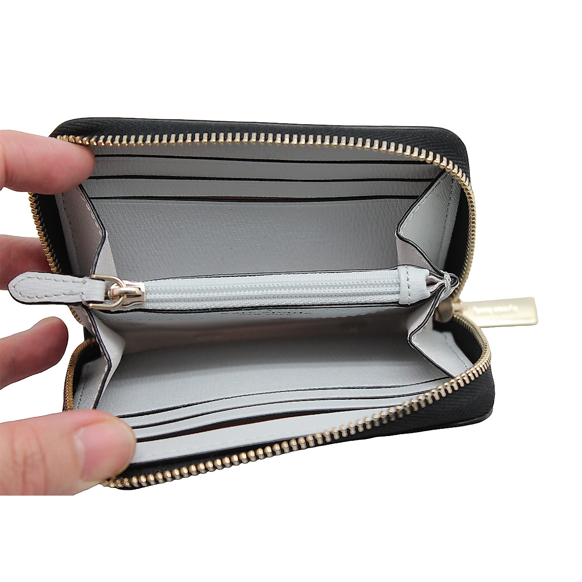 Kate Spade Darcy Small Zip Leather Credit Card Wallet Black