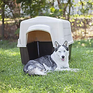 Petmate Aspen Pet Outdoor Dog House, Medium, For Pets 25 to 50 Pounds