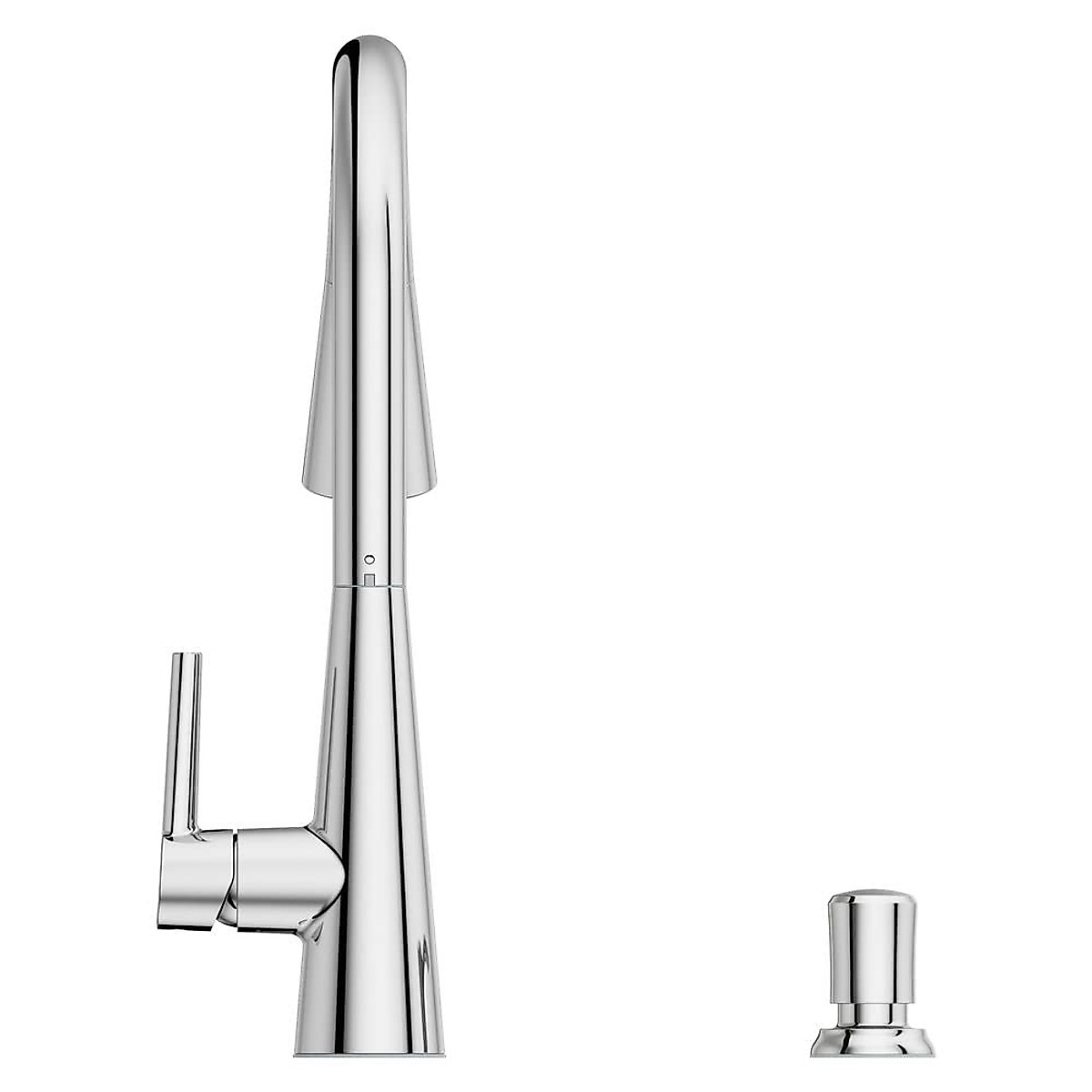 Pfister Barulli Kitchen Faucet with Pull Down Sprayer and Soap Dispenser, Single Handle, High Arc, Polished Chrome Finish, F5297BARC