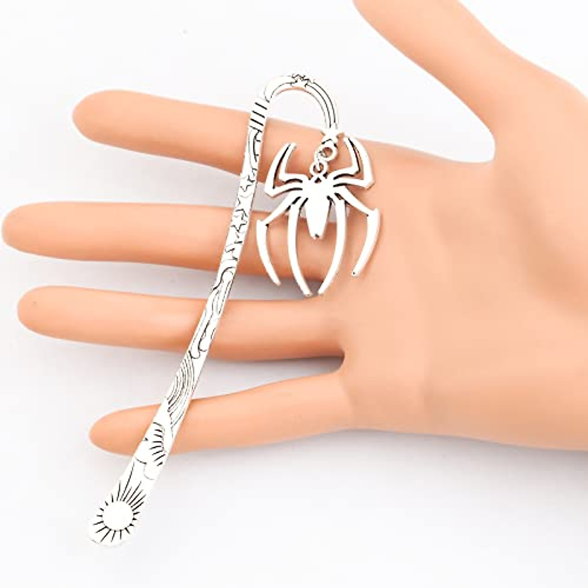 bobauna Spooky Spider Bookmark Spooky Charm Bookmark Gift for Spider Lover Book Lover Bookworm (Spider Bookmark)