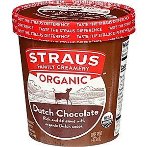 Straus Family Creamery, Organic Dutch Chocolate Ice Cream, 1 16 oz (Frozen)