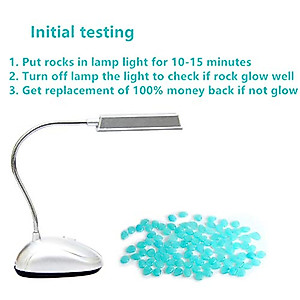 chic style 2.4Lbs 500Pcs Glow in The Dark Stones Garden Pebbles Rocks Indoor Outdoor Decor Luminous Stone for Walkways Driveway Yard Grass Fish Tank Halloween Decoration Large Bag