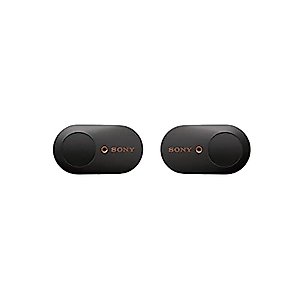 Sony WF-1000XM3 Truly Wireless Noise Cancelling Headphones with Mic, up to 32 Hours Battery Life, Stable Bluetooth Connection, Wearing Detection with Alexa Built-in - Black (Renewed)