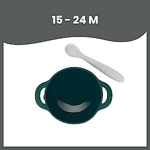Babymoov TAST'ISY Baby Feeding Set, BPA-Free Certified Non Toxic Silicone Suction Bowl and Spoon (Microwave & Dishwasher Safe)