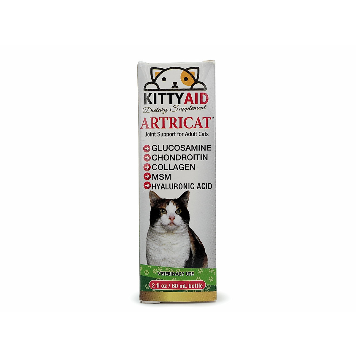 Artricat Dietary Supplement by Interfarma Corp | Cartilage Protection, Reduce Inflammation, & Joint Support for Cats | with Glucosamine, Collagen, & Hyaluronic Acid | Pineapple Flavor, Drops (2)