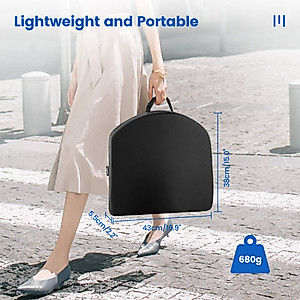 Tsumbay Comfort Seat Cushion for Office Chair - Ergonnomic 100% Memory Foam Firm Coccyx Pad - Relieve Back Pressure - Washable & Breathable Cover - for Car Seat/Computer Chair/Wheelchairs