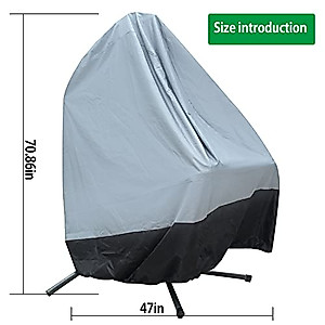 73" Waterproof Patio Hammock Lounge Chair Outdoor Hanging Recliner Casual Adult Backyard Garden Deck Umbrella Freestanding Floating Bed Furniture Casual Swing Chair Cover