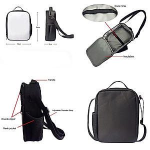 doginthehole Blue Butterfly Printed School Bag One Set Backpack+Lunch Bag+Pencil Bag, Fashion Bookbag for Kids Girls