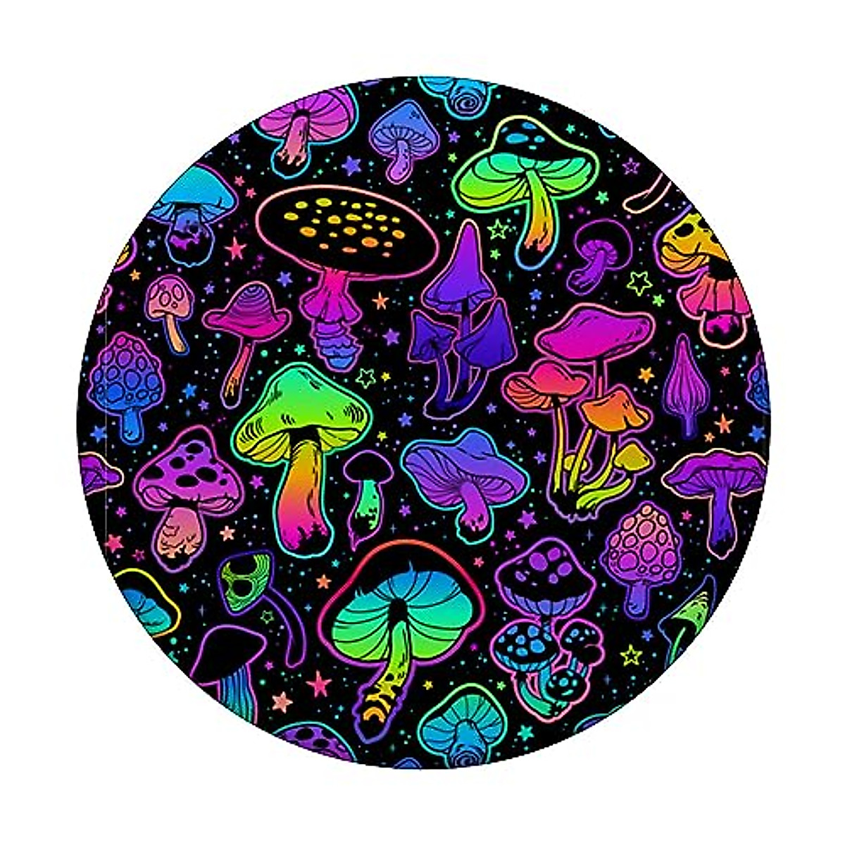 Psychedelic Magic Mushrooms Hippie Trippy Pattern PopSockets Swappable PopGrip