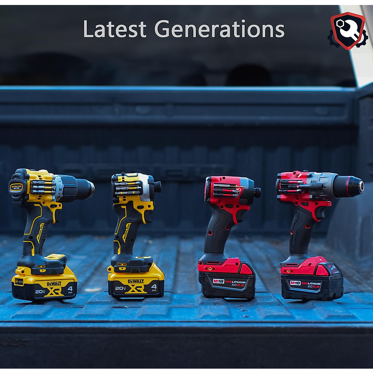 Tool Army Magnetic Bit Holder for Drill and Impact Drivers - with 3M Adhesive - Fits most Drills: Milwaukee, Dewalt, Ryobi, Klein, Bosch