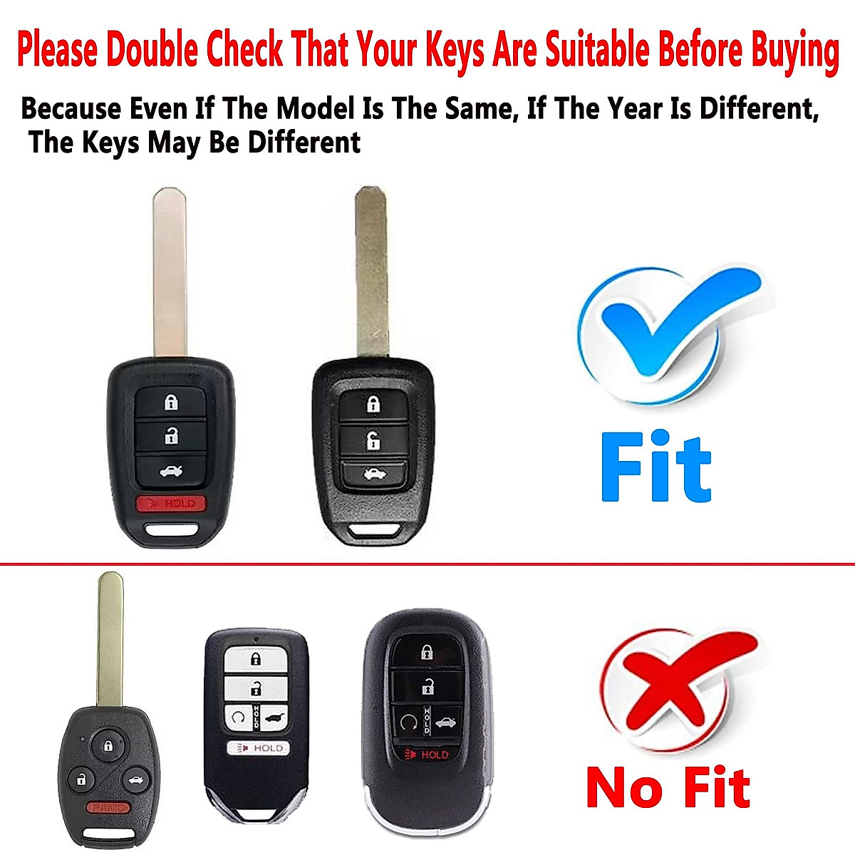 ShuDay Key Fob Cover Case Compatible with Honda Accord Civic Fit CR-V HR-V Crosstour Accessories (Purple)